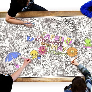 giant size coloring pages posters mural