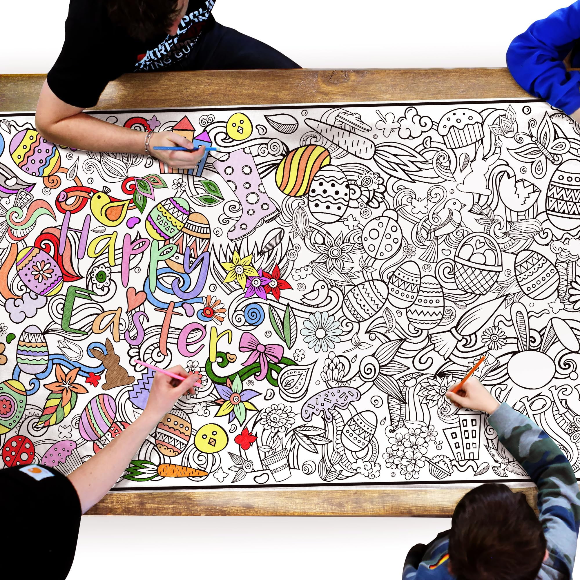 Large Coloring Poster - Classic Coloring Sheets for Kids & Adults, Use ...
