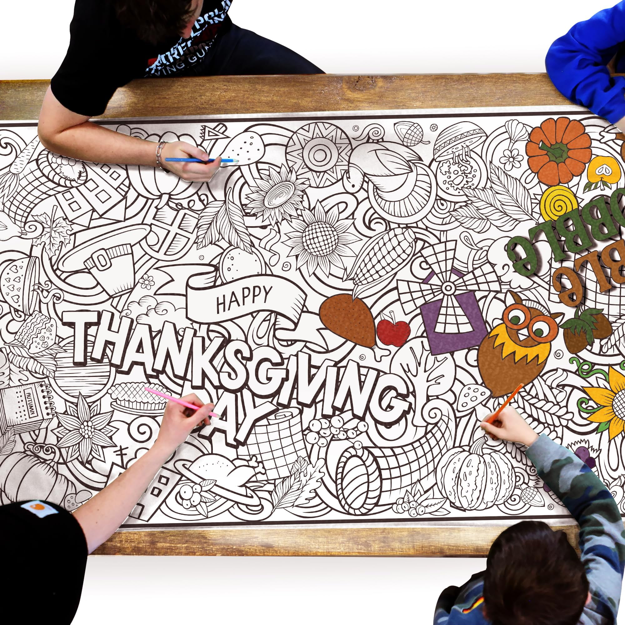 Large Coloring Poster - Classic Coloring Sheets for Kids & Adults, Use ...