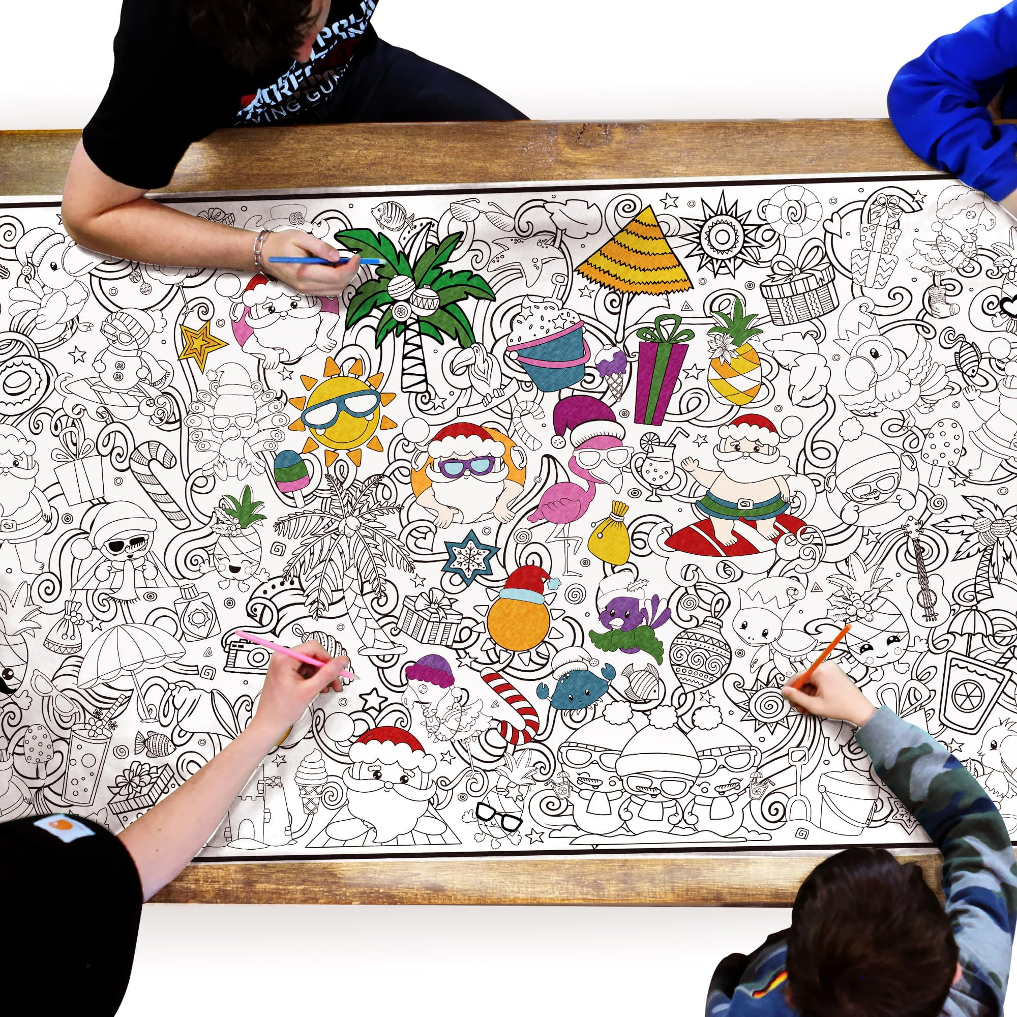 Large Coloring Poster - Classic Coloring Sheets for Kids & Adults, Use ...