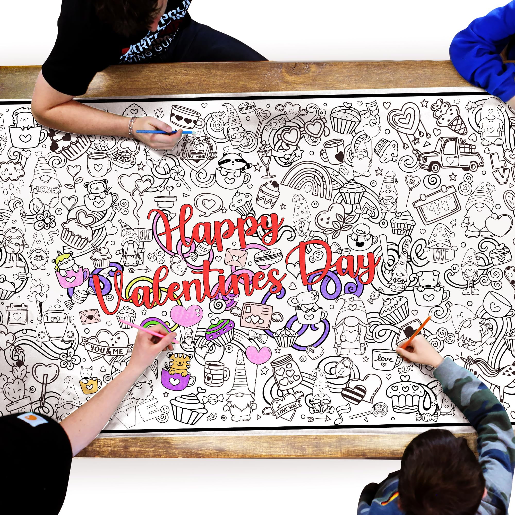 Large Coloring Poster - Classic Coloring Sheets for Kids & Adults, Use ...
