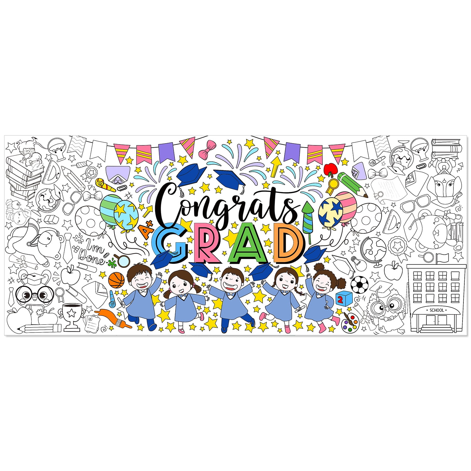 Large Colouring Poster for Children Diy Creation, Kindergarten ...