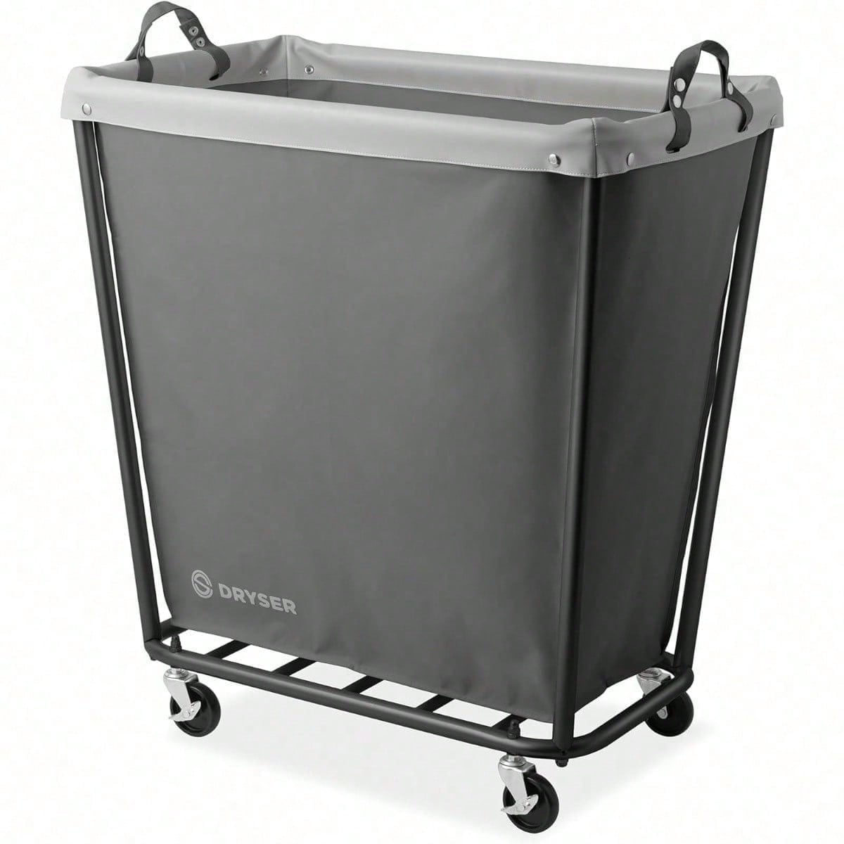Large Commercial Heavy-Duty Rolling Laundry Hamper, Steel Frame Cart On ...