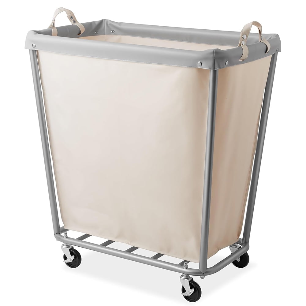 Large Commercial Heavy, Duty Rolling Laundry Hamper, Steel Frame Cart ...