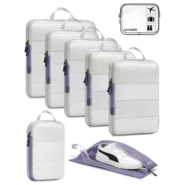 Gonex 4 Set Compression Packing Cubes for Travel Expandable Luggage ...