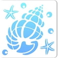 Large Conch Stencils 12x12 Inch Reusable Conch Shell Stencil Sea ...