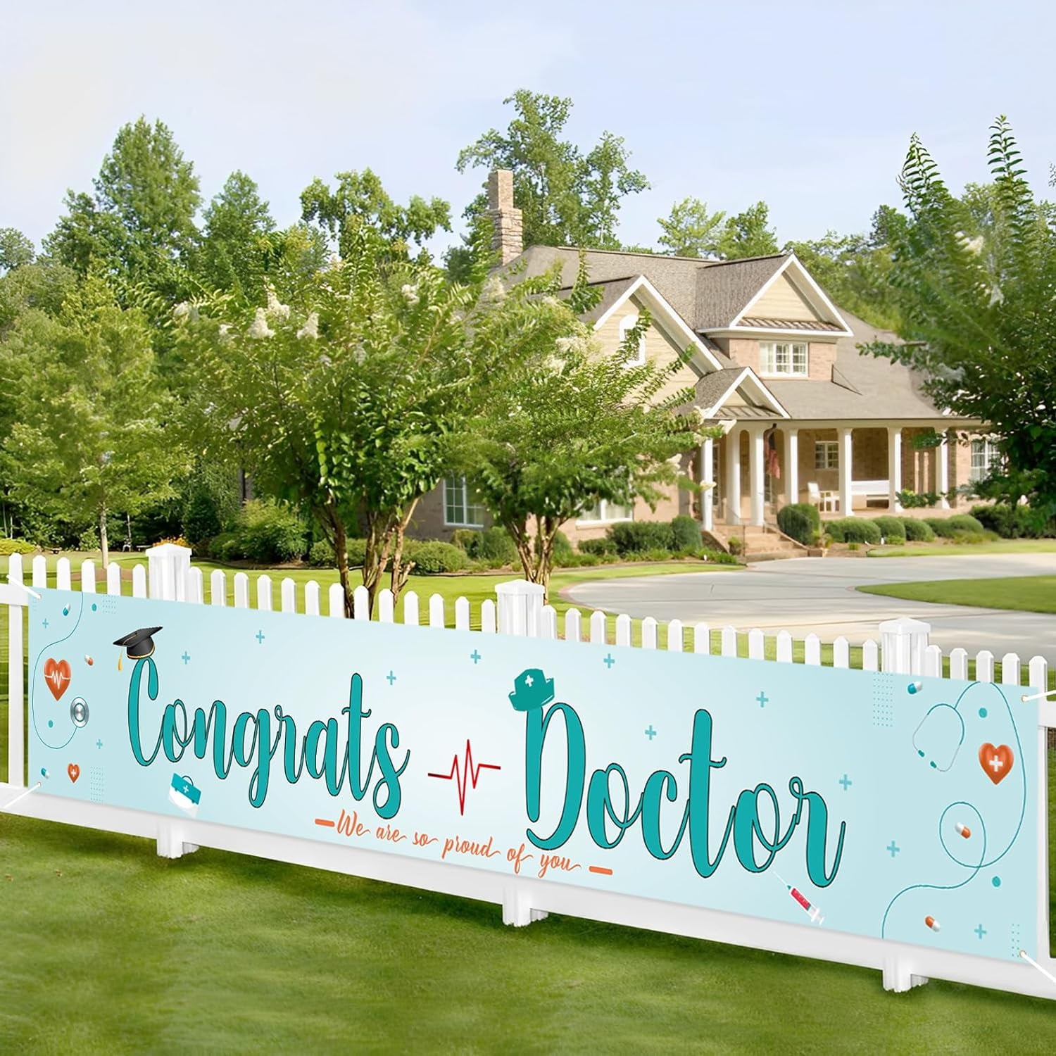 Large Congrats Doctor Banner, 2024 Doctor Graduation Party Decorations ...