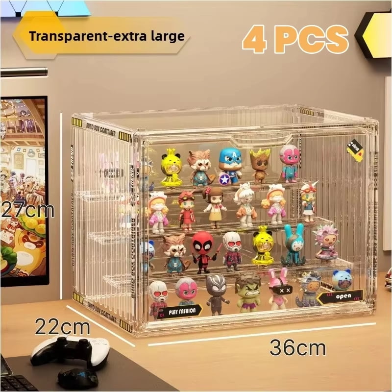 Large Containerized designs Acrylic Organizer for Collectible Figures ...