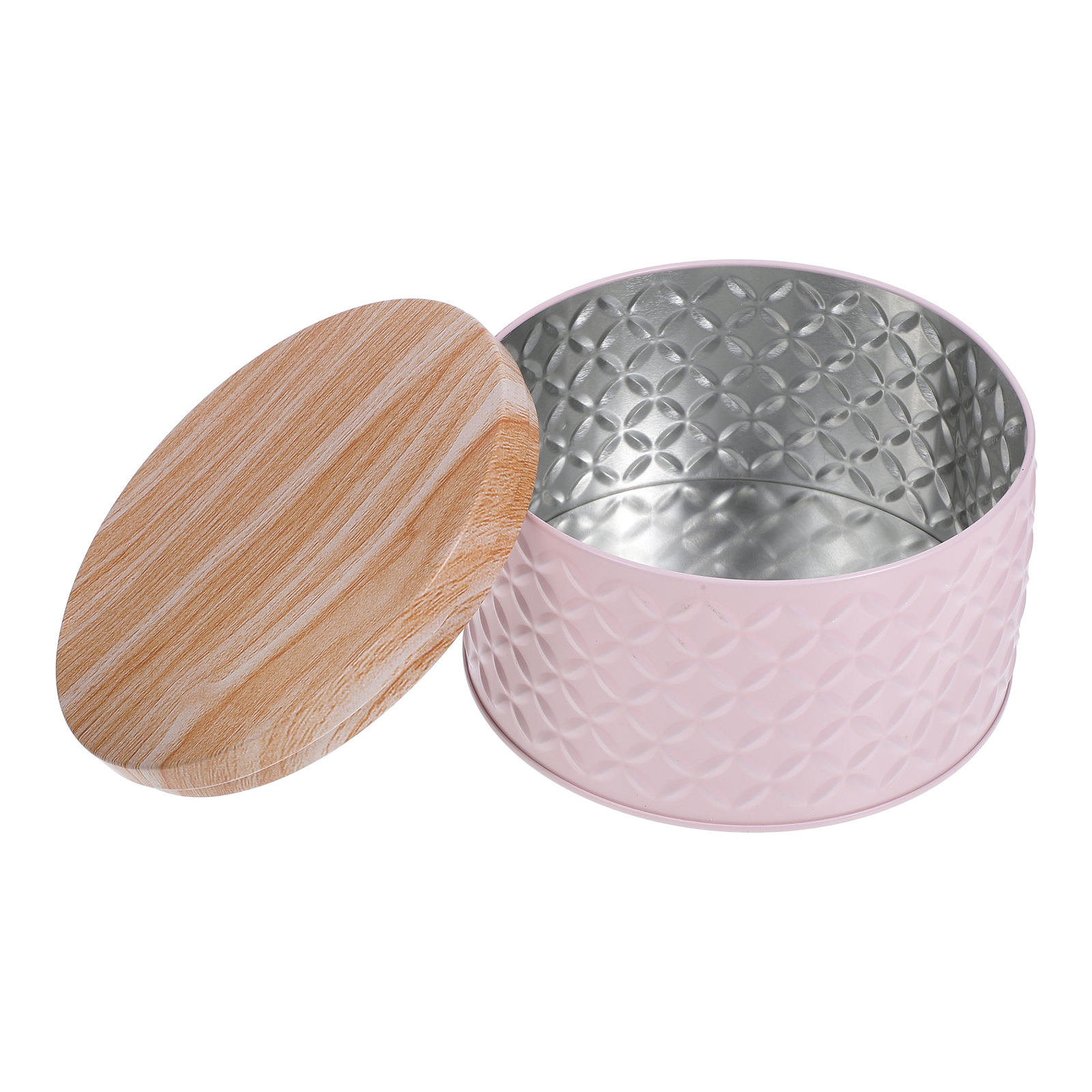 Large Cookie Tin Boxes Can Lid Trash Retro Biscuit Jar Child Pink ...