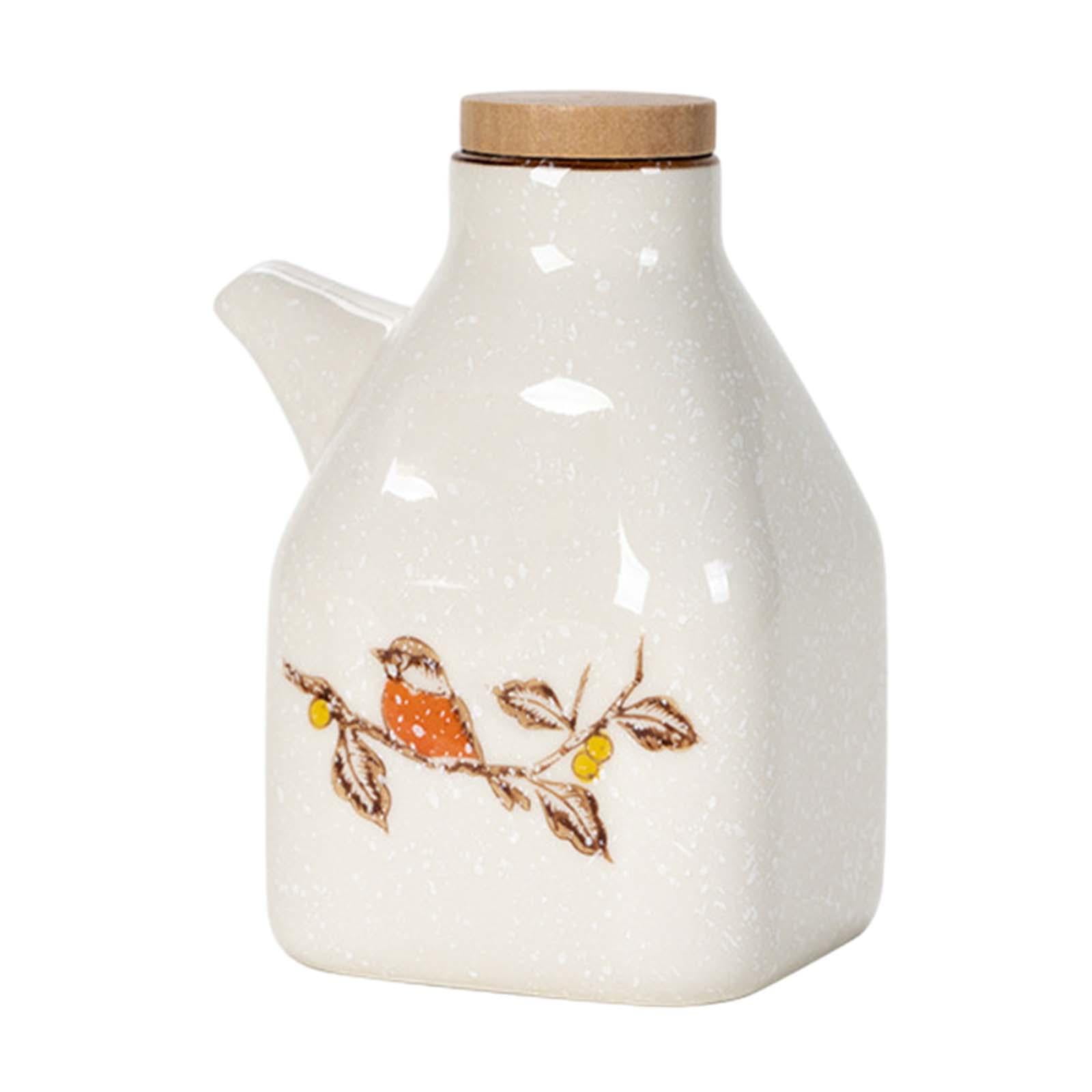 Large Cooking Oil Bottle Ceramic Japanese Style Shoyu Sauce Dispenser ...