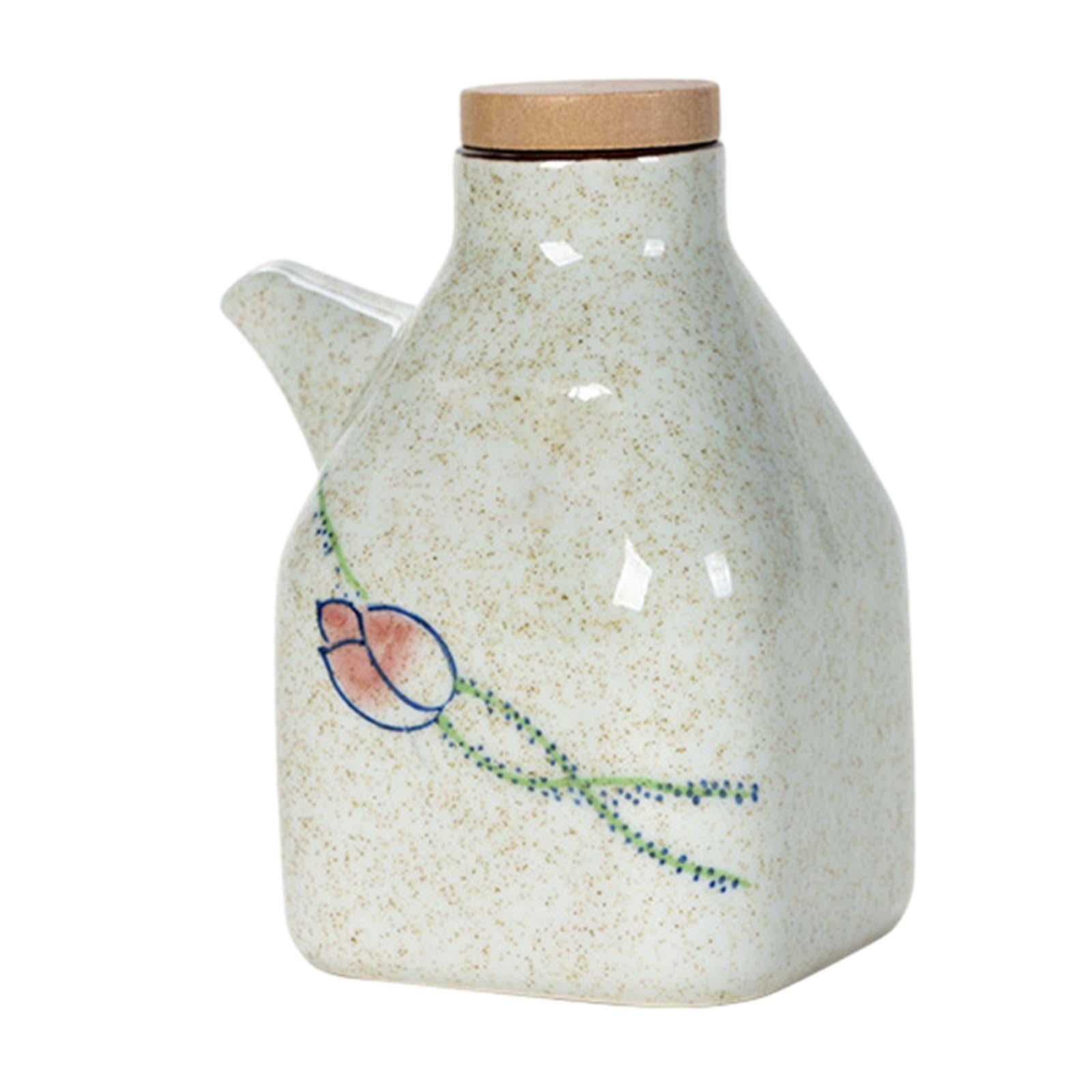 Large Cooking Oil Bottle Ceramic Pourer Large Capacity Oil Dispensing ...