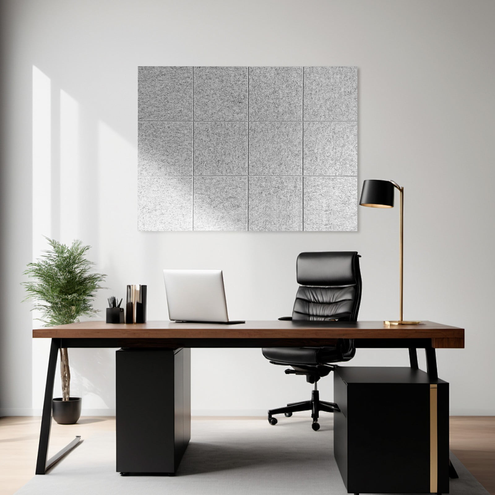 Large Cork Board Alternative 11.7" X 11.7", 1 Pack Felt Wall Tiles ...