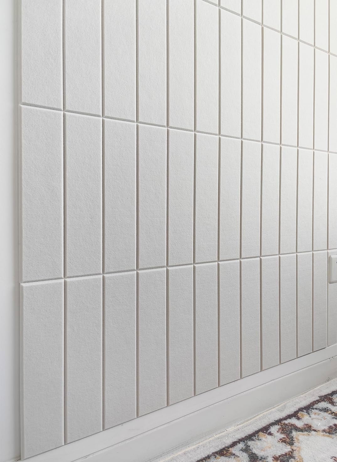 Large Cork Board Alternative - 24-Pack Felt Wall Tiles with Safe ...