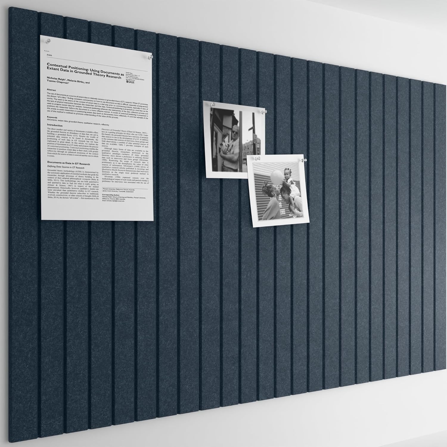 Large Cork Board Alternative-36 x24 Felt Bulletin Board Tiles, with 30 ...