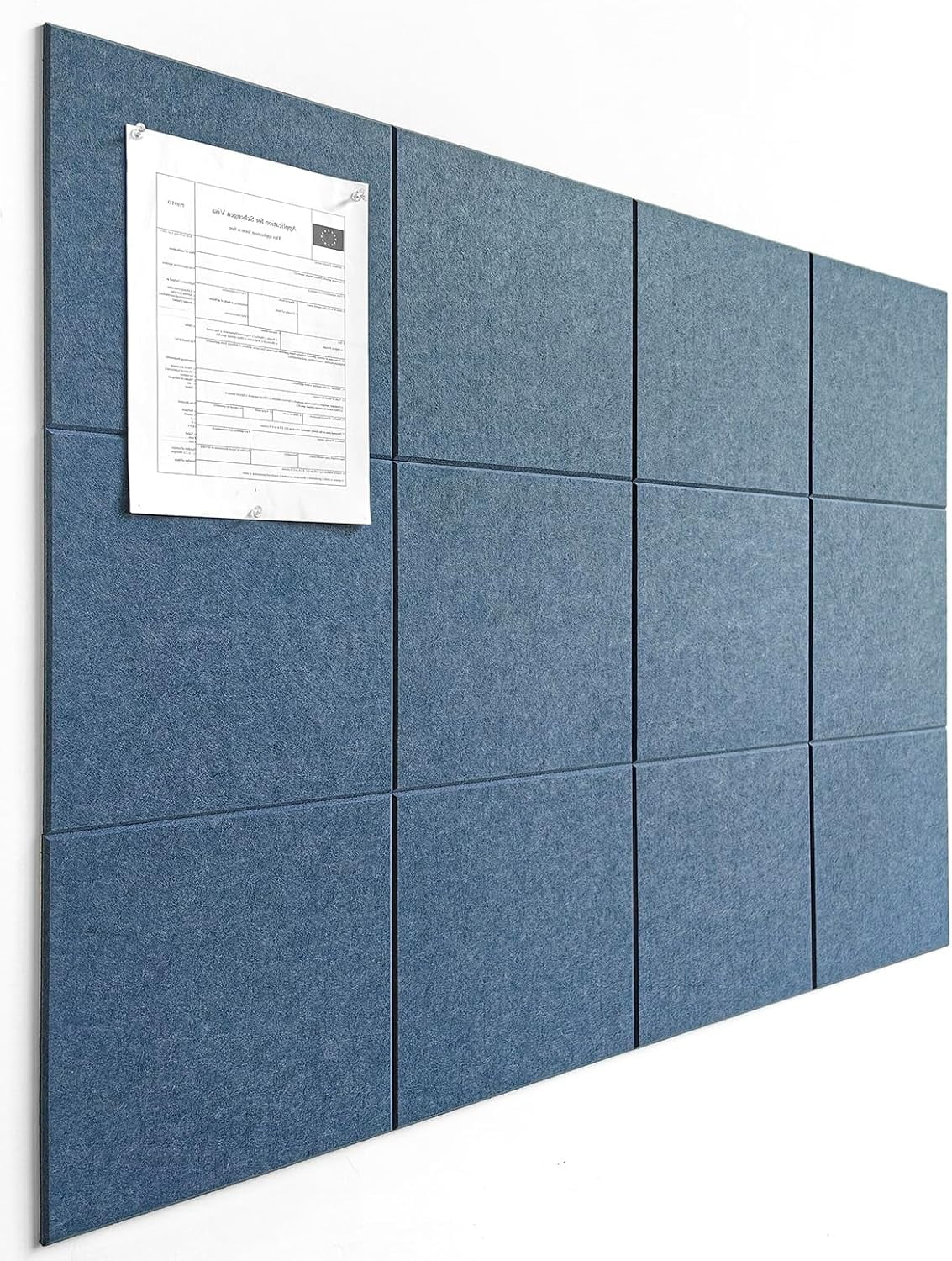 Large Cork Board Alternative - 47"x35" 12 Pack Felt Wall Tiles with ...