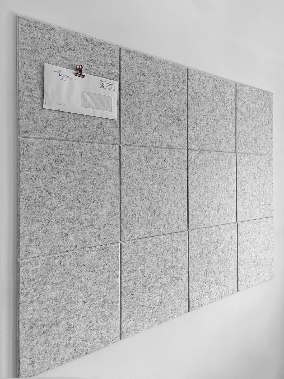 Large Cork Board Alternative - 47"x35" 12 Pack Felt Wall Tiles with ...