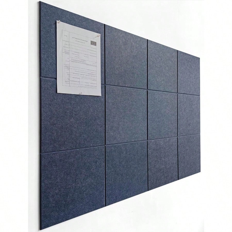 Large Cork Board Alternative 47x35 12 Pack Felt Wall Tiles With ...