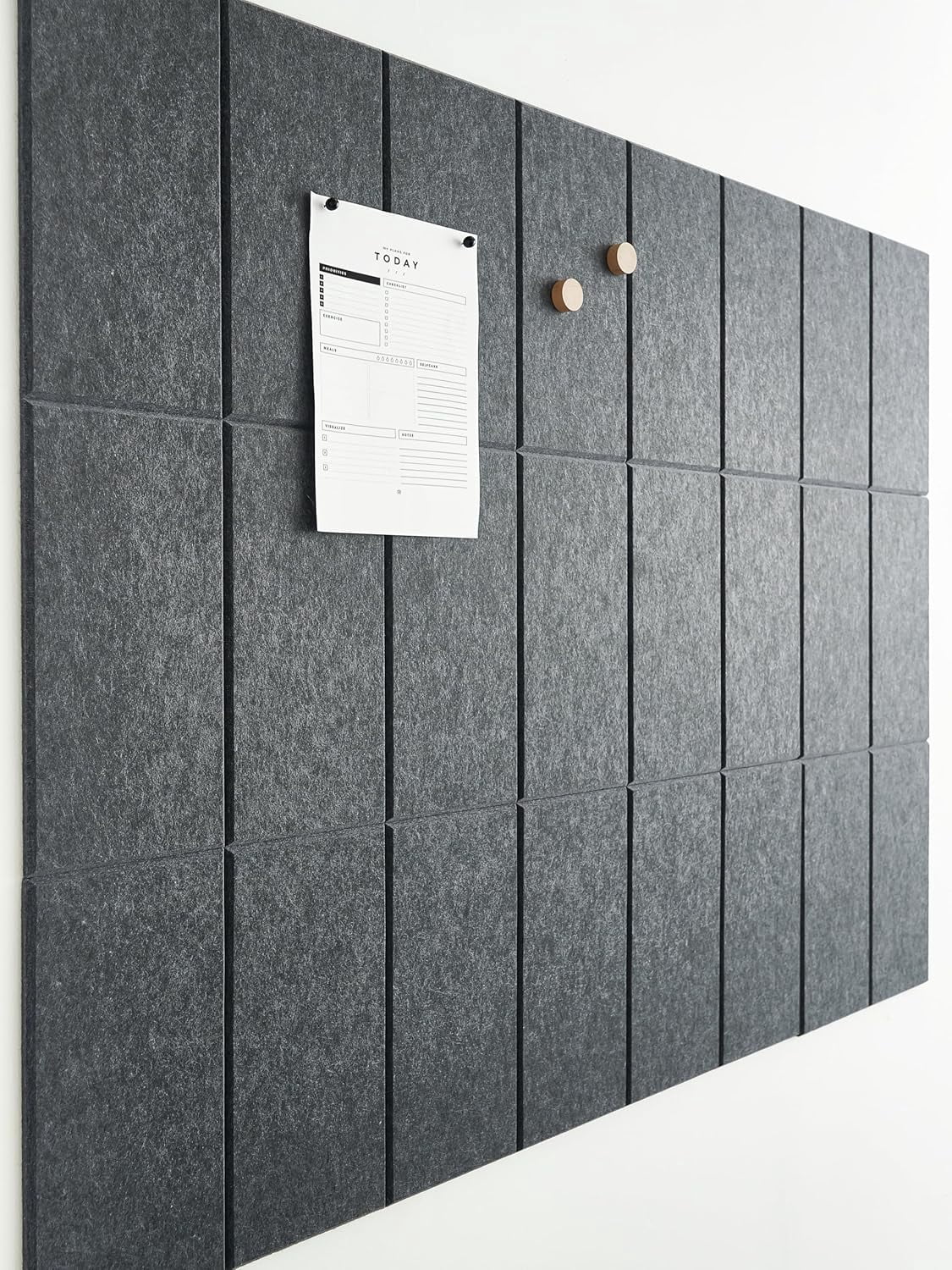 Large Cork Board for Office - Pack of 24 - Black Felt Board Alternative ...