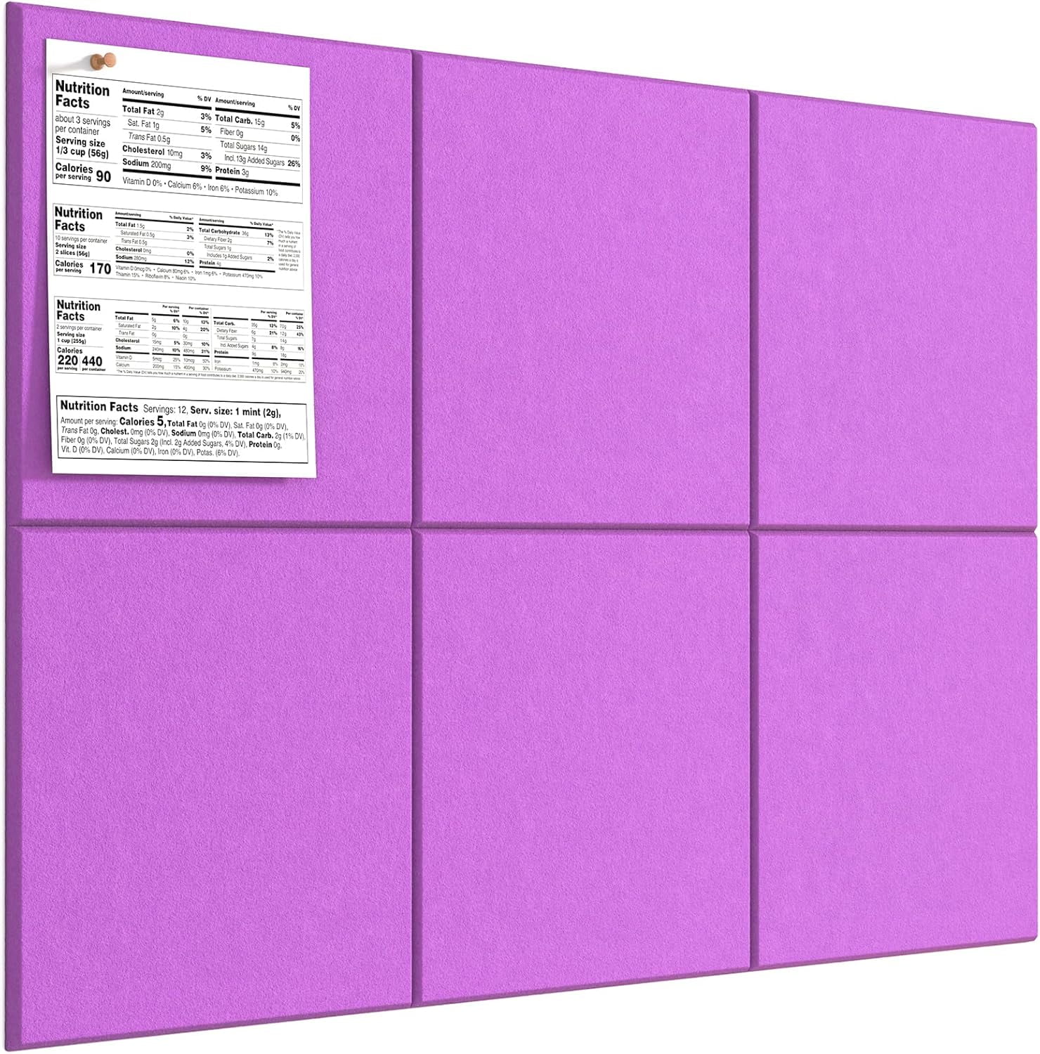 Large Cork Board for Wall 36" x 24", Rose Pink Bulletin Board, 6 Pack ...