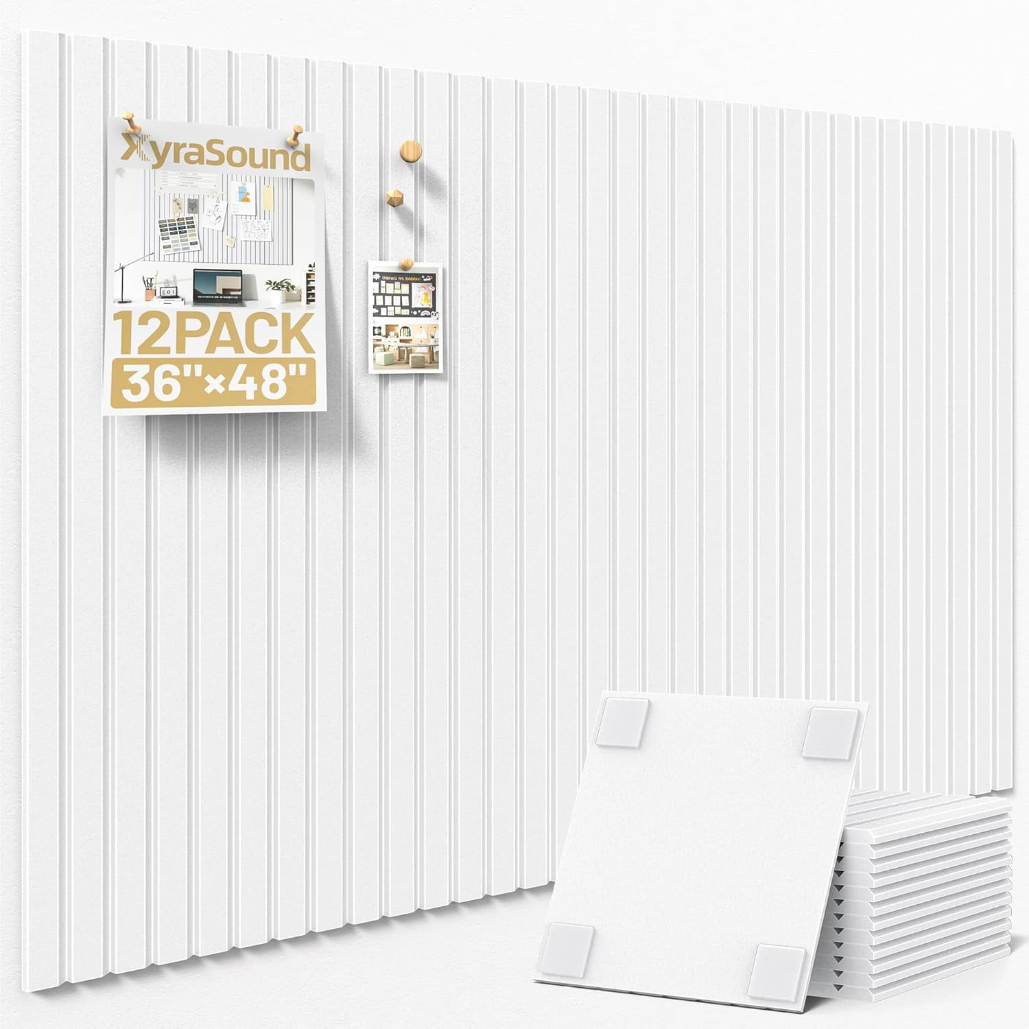 Large Cork Board for Wall 36" x 48" Black Bulletin Board with Safe ...