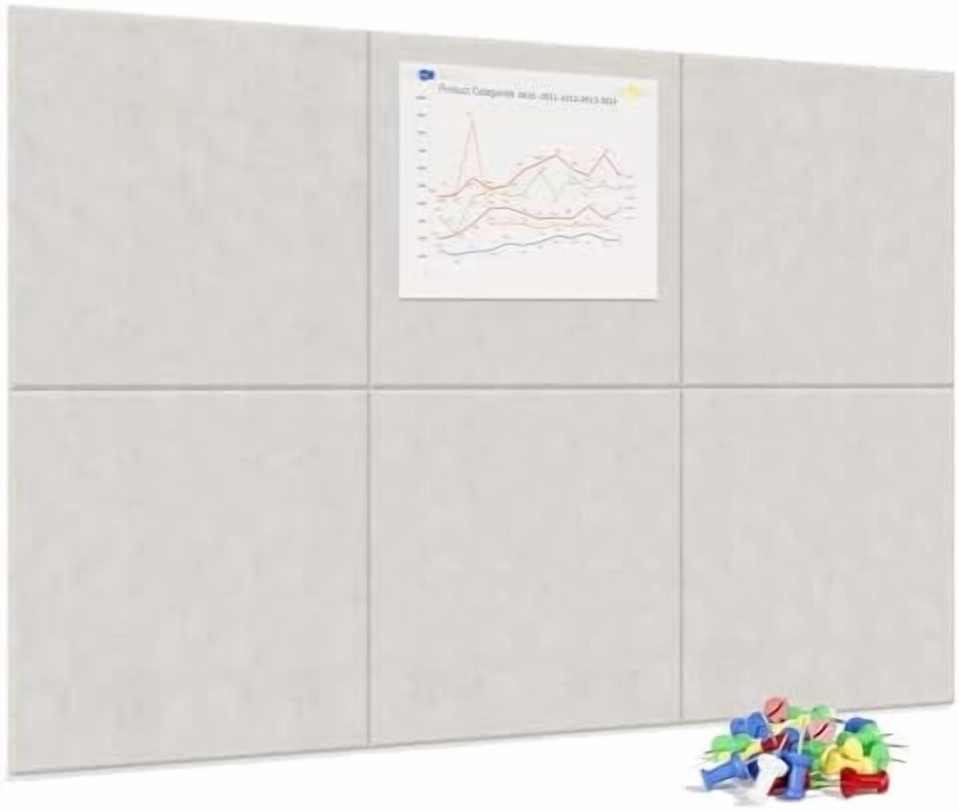 Large Cork Board for Wall, 36" x 24" Bulletin Board with Pushpins, 6 ...