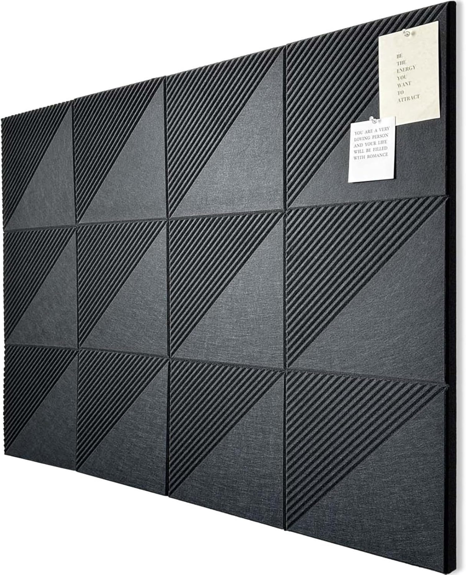Large Cork Board for Walls 48"x 36", 12 Pack Felt Wall Tiles with Safe ...