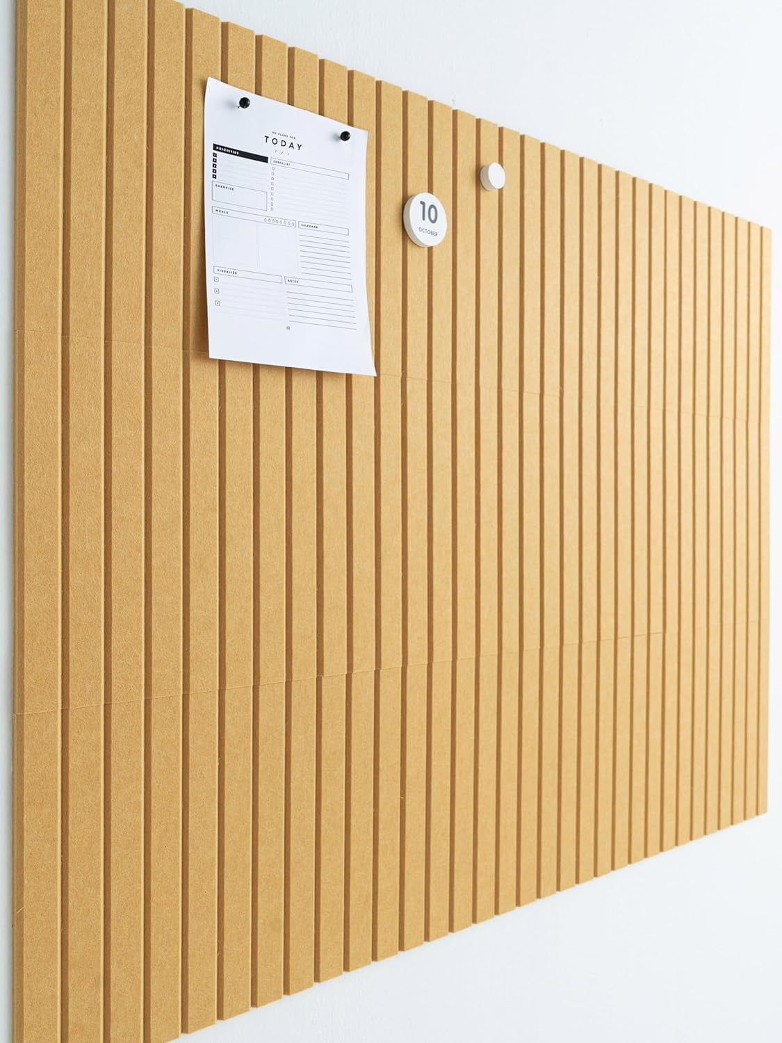 Large Cork Boards for Walls Black Felt Alternative - Slat Wall Paneling, Bulletin Board Tiles ...
