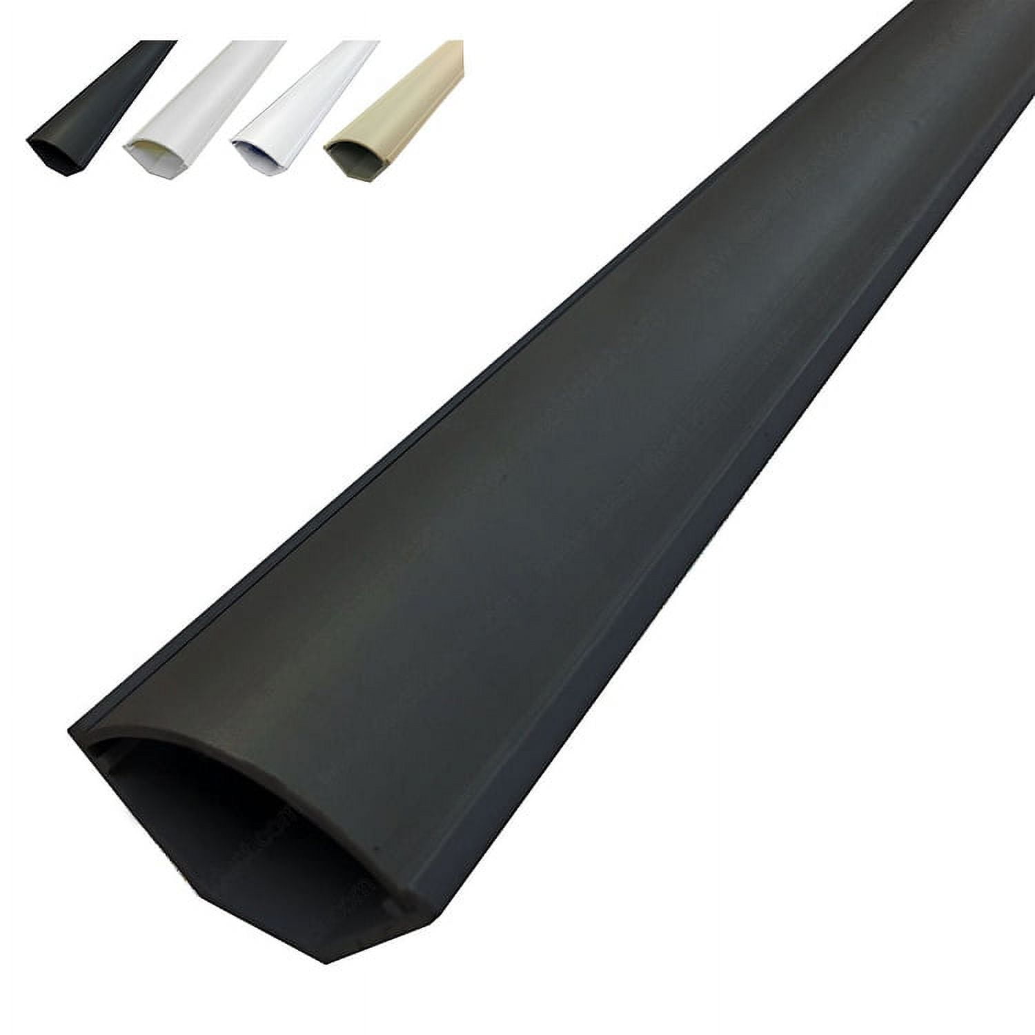 Large Corner Duct Cable Raceway - 5 Feet - Black, Wire Electrical Cord ...