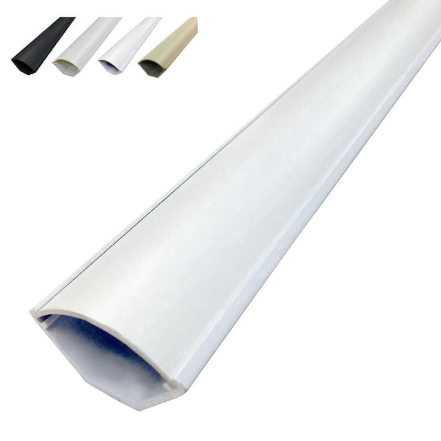 Large - Corner Duct Cable Raceway - 5 Feet -White - Walmart Business ...