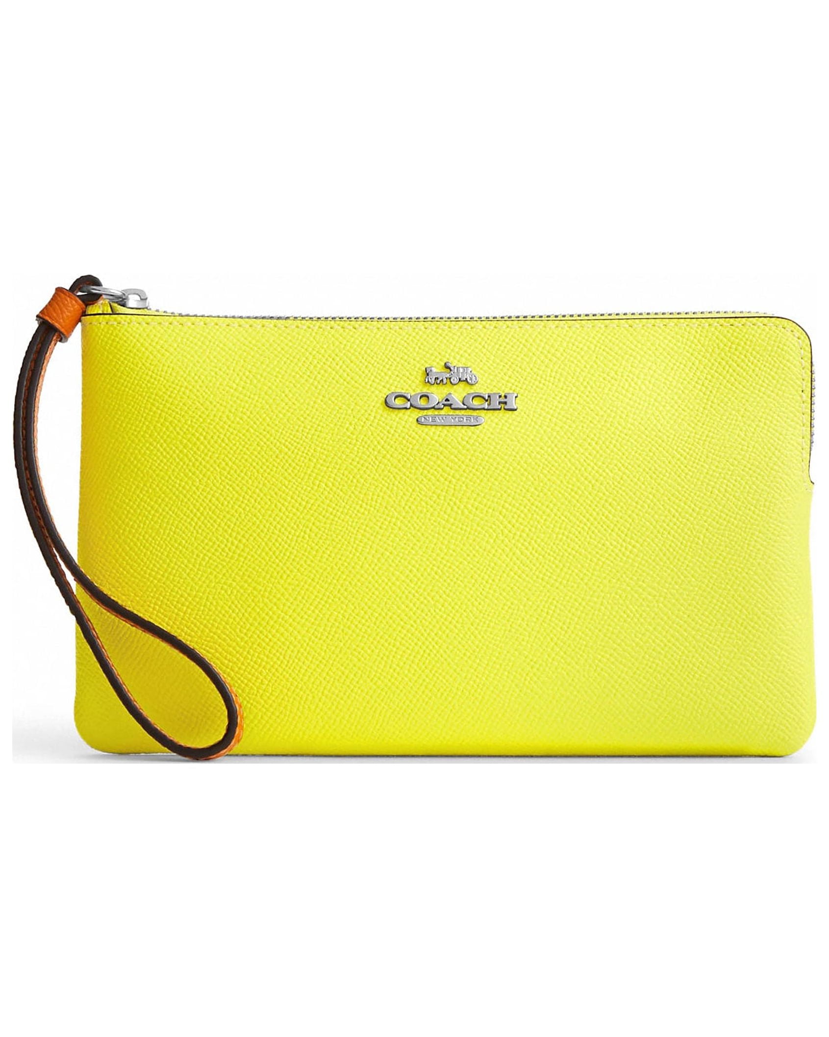 Coach Zip Wristlet Women's Large Colorblock Wallet, Yellow - Walmart.com