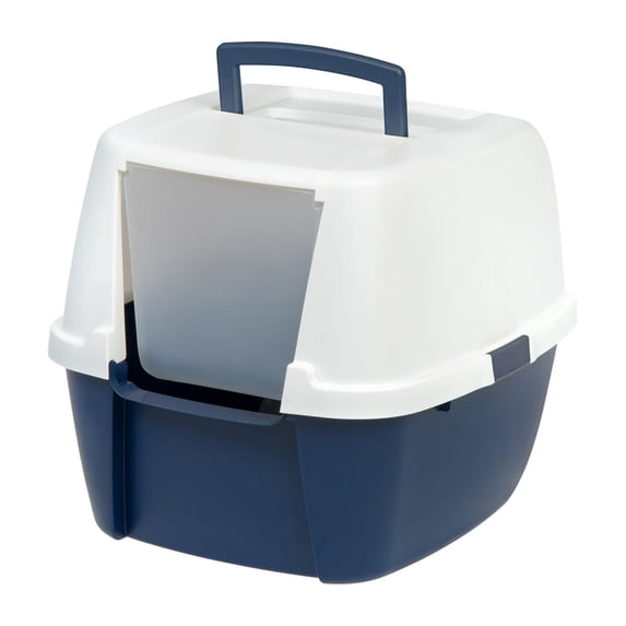 Large Covered Cat Litter Box with Front Door Flap | Enclosed Design ...