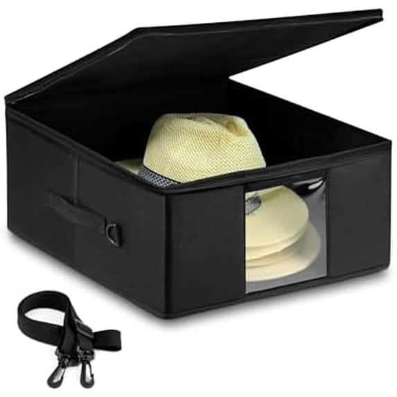 Large Cowboy Hat Storage Box, All Around Hardboard Support, Crush-Proof ...