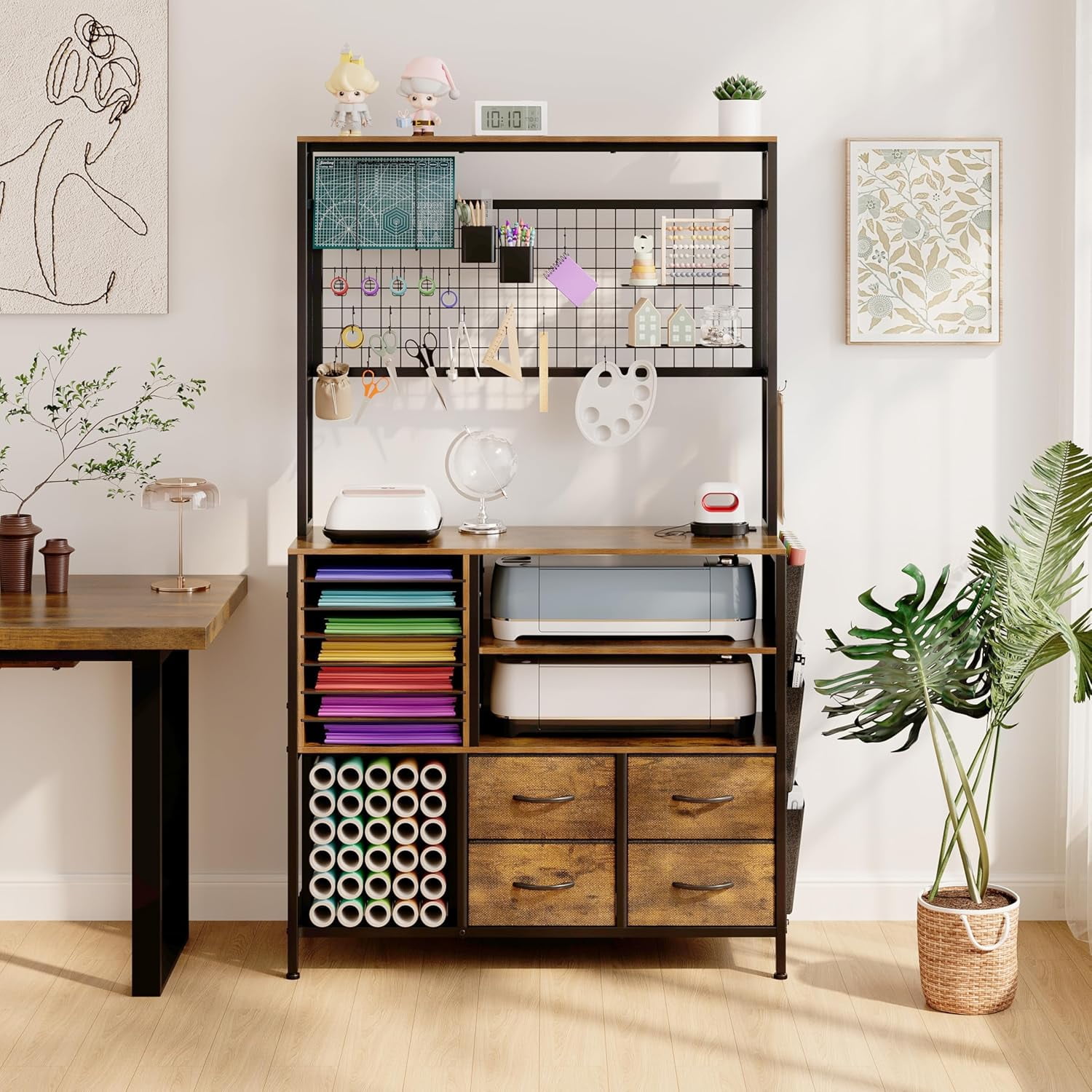 Large Craft Organization and Storage Cabinet Compatible with Cricut ...