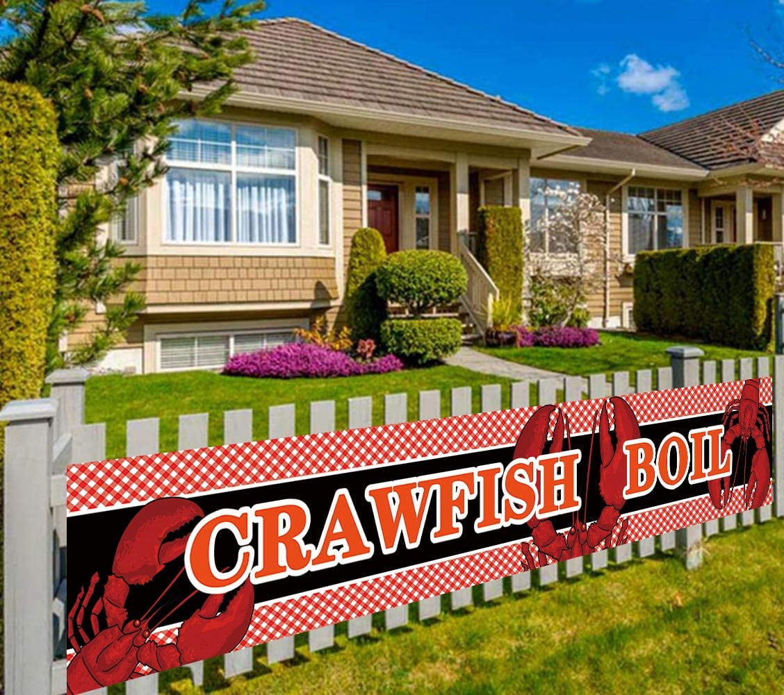 Large Crawfish Boil Sign Banner, Crawfish Boil Party Supplies ...