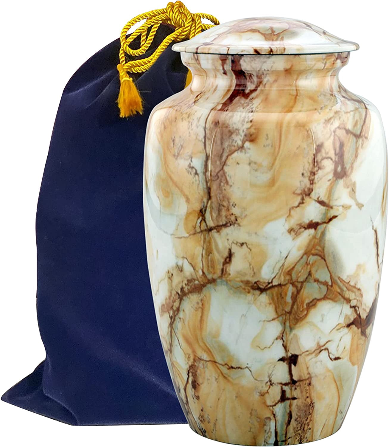 Large Cremation Urn | Handcrafted Marble Finish Adult Cremation Urn ...