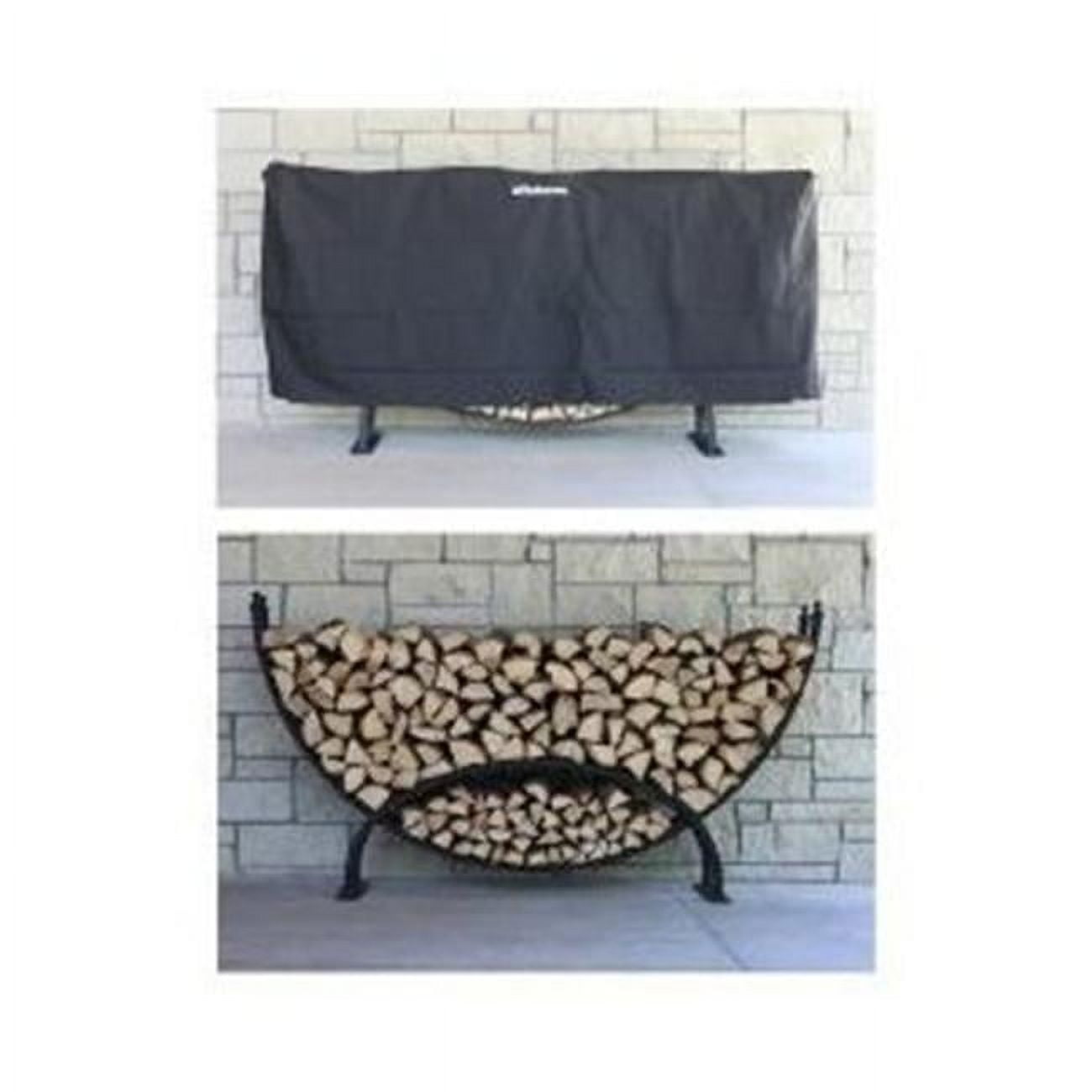 Large Crescent Firewood Rack With Full Cover - Walmart.com
