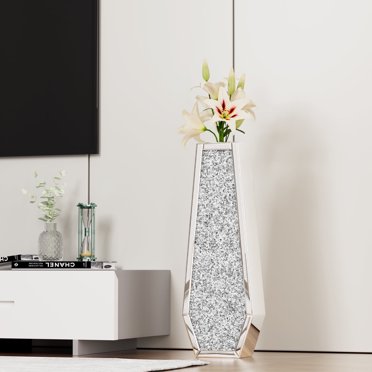 DecorShore, 20" Andalusian Sparkling Metal Floor Vase with Moorish ...