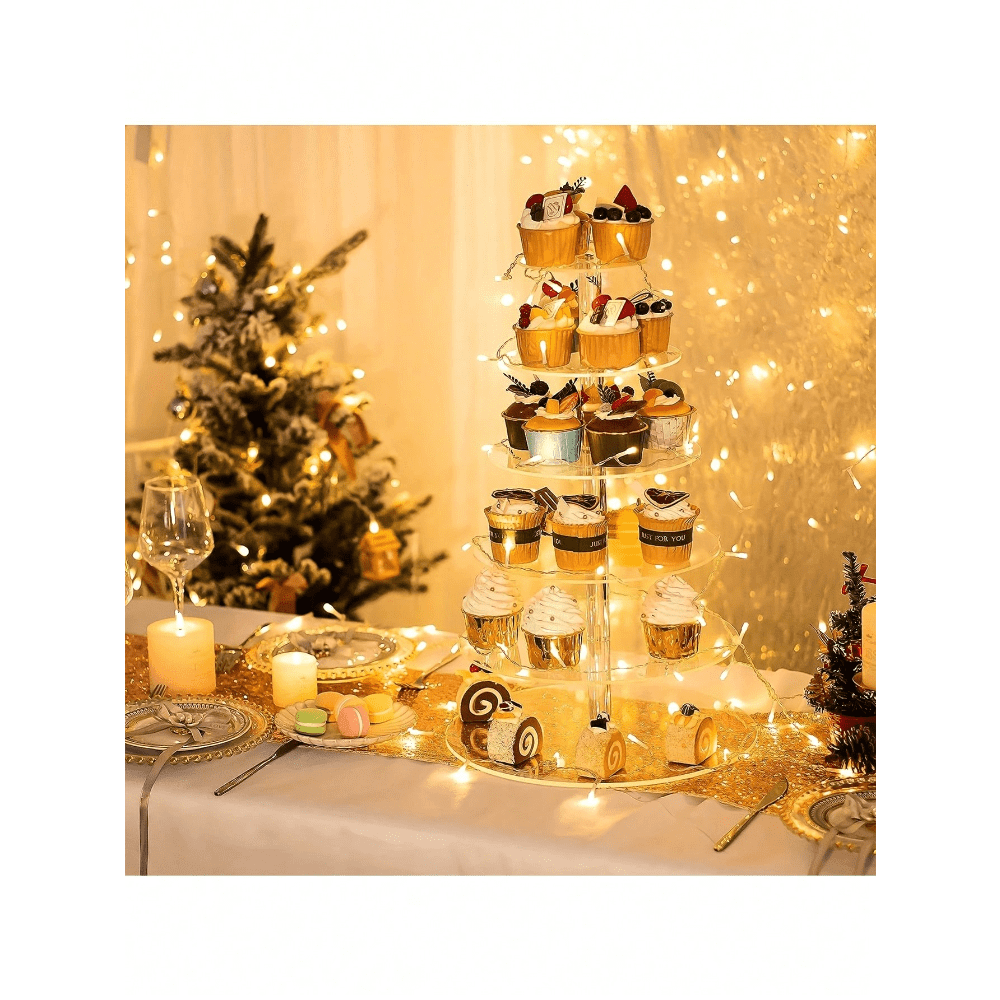 Large Cupcake Stand,6 Tier Cupcake Tower, Round Cupcake Holder For 80 ...