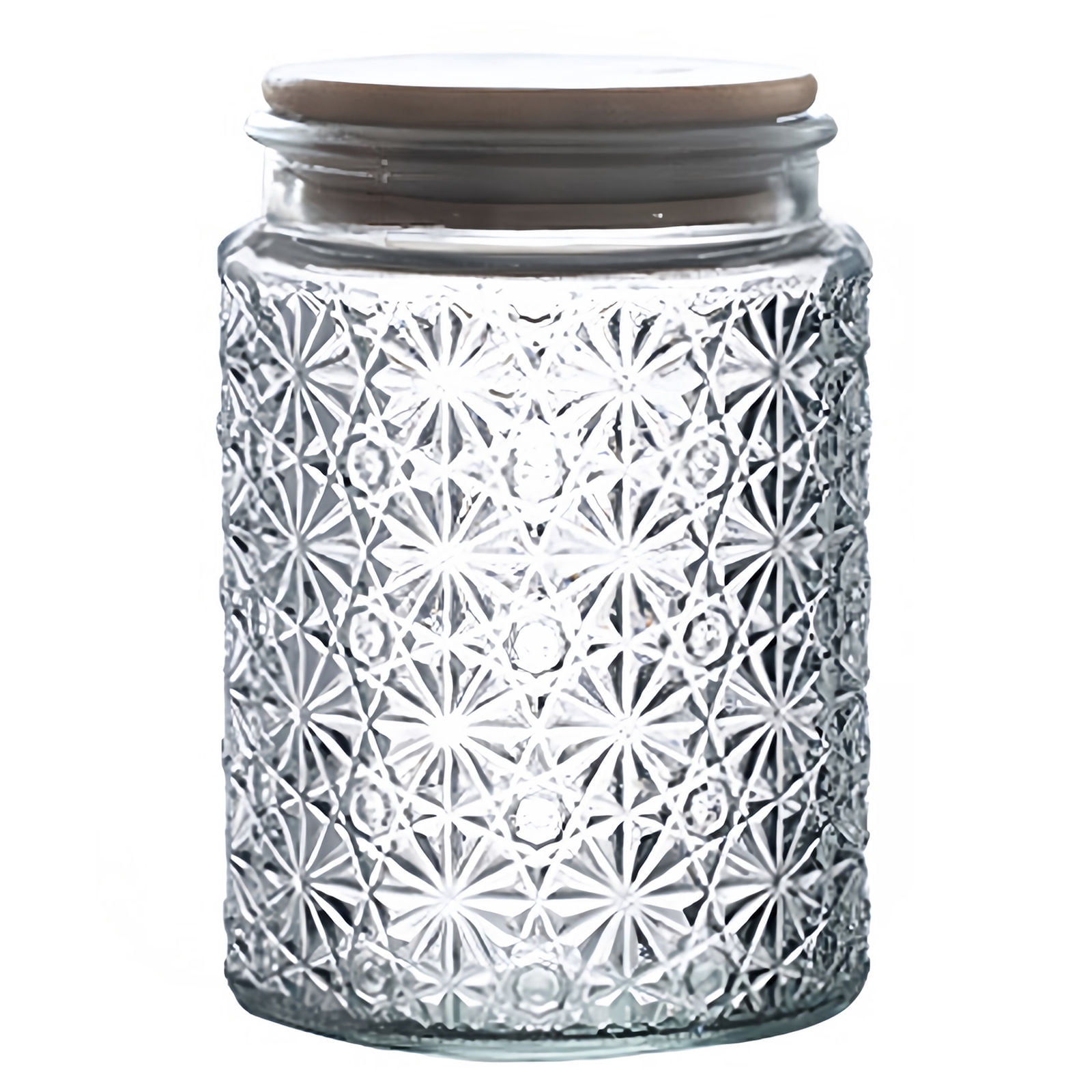 Large Cute Glass Storage Canister Holder With Lid Airtight, Glass ...