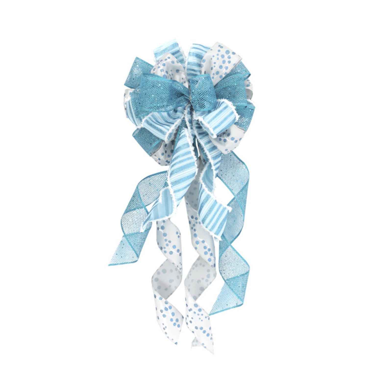Large Decorative Bow with Rustic Truck and Berry Print Wired Ribbon for ...
