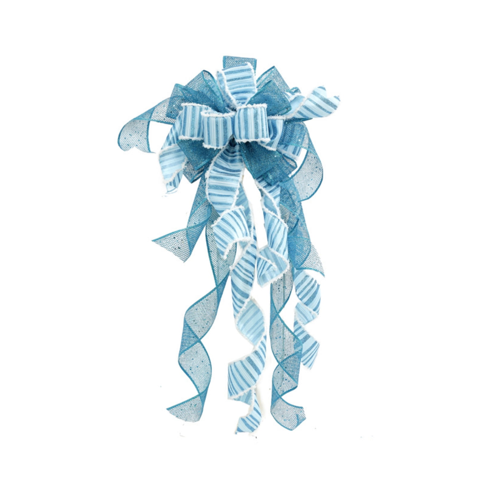 Large Decorative Bow with Rustic Truck and Berry Print Wired Ribbon for ...
