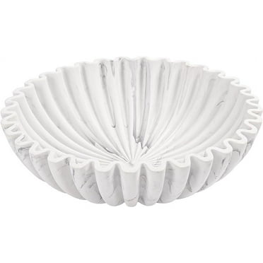 WENSHUO Three-Legs Ceramic Fruit Bowl for Kitchen Counter, 10-inch Oval ...