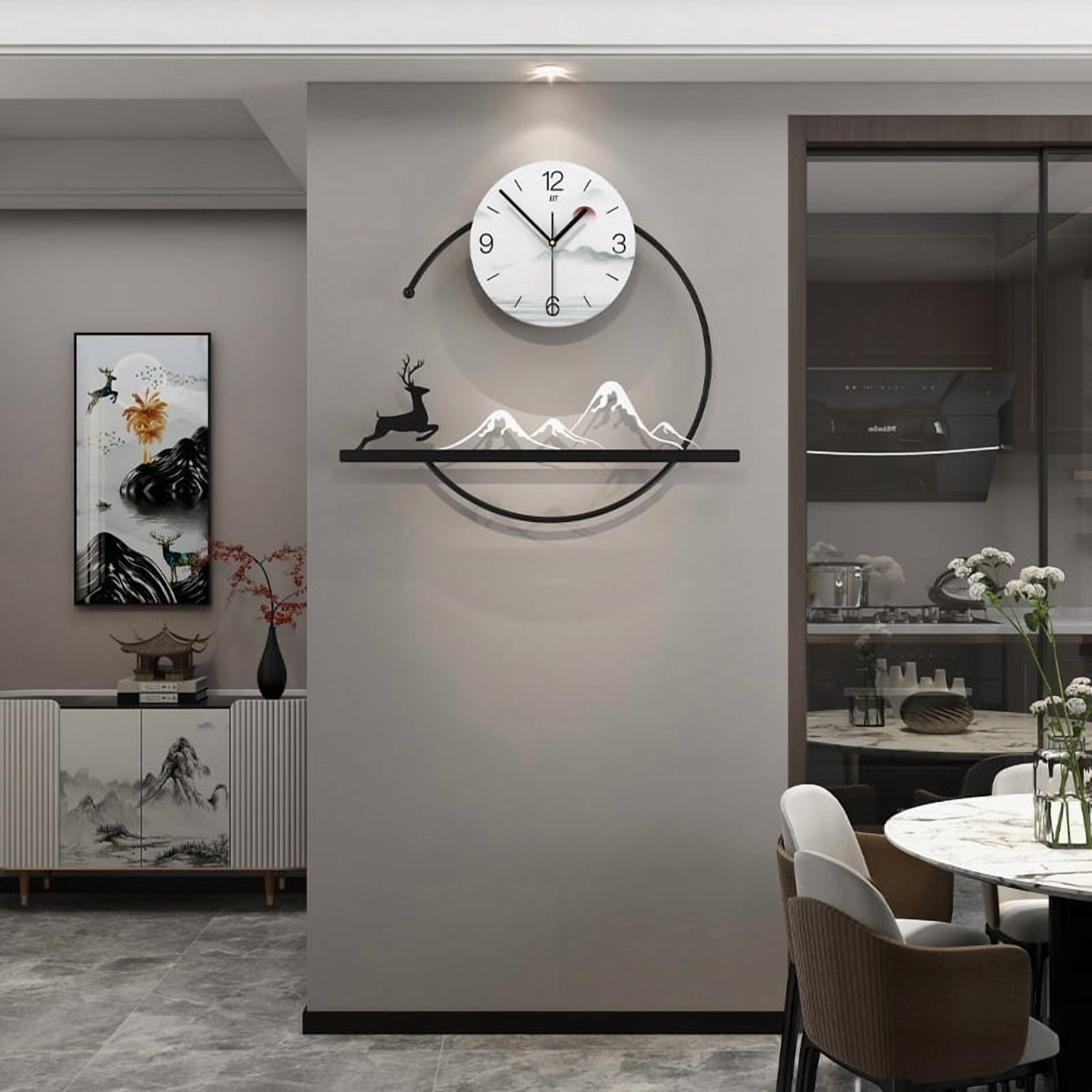 Large Decorative Wall Clock - Modern Silent Non-Ticking Wall Clocks ...