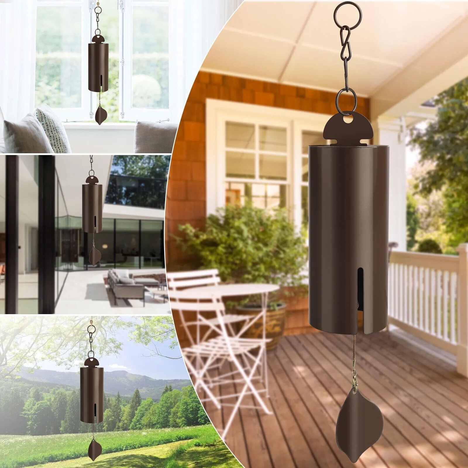 Large Deep Resonance Serenity Metal Bell Heroic Wind Chimes Outdoor ...