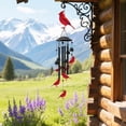 Large Deep Tone Memorial Wind Chimes for Outside Sympathy Gift Cardinal ...