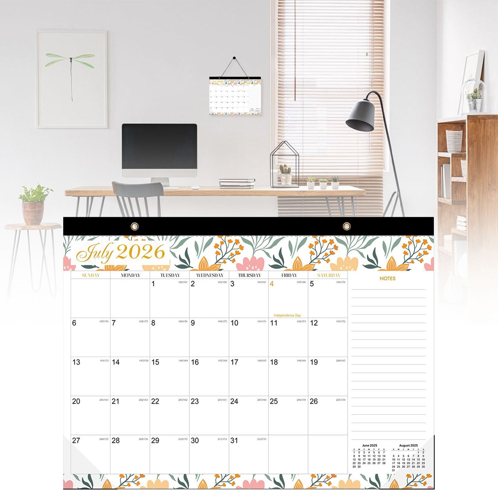 Large Desk Calendar 2026-2027,18 Months from Jan. 2026 to Jun. 2027, 17 ...