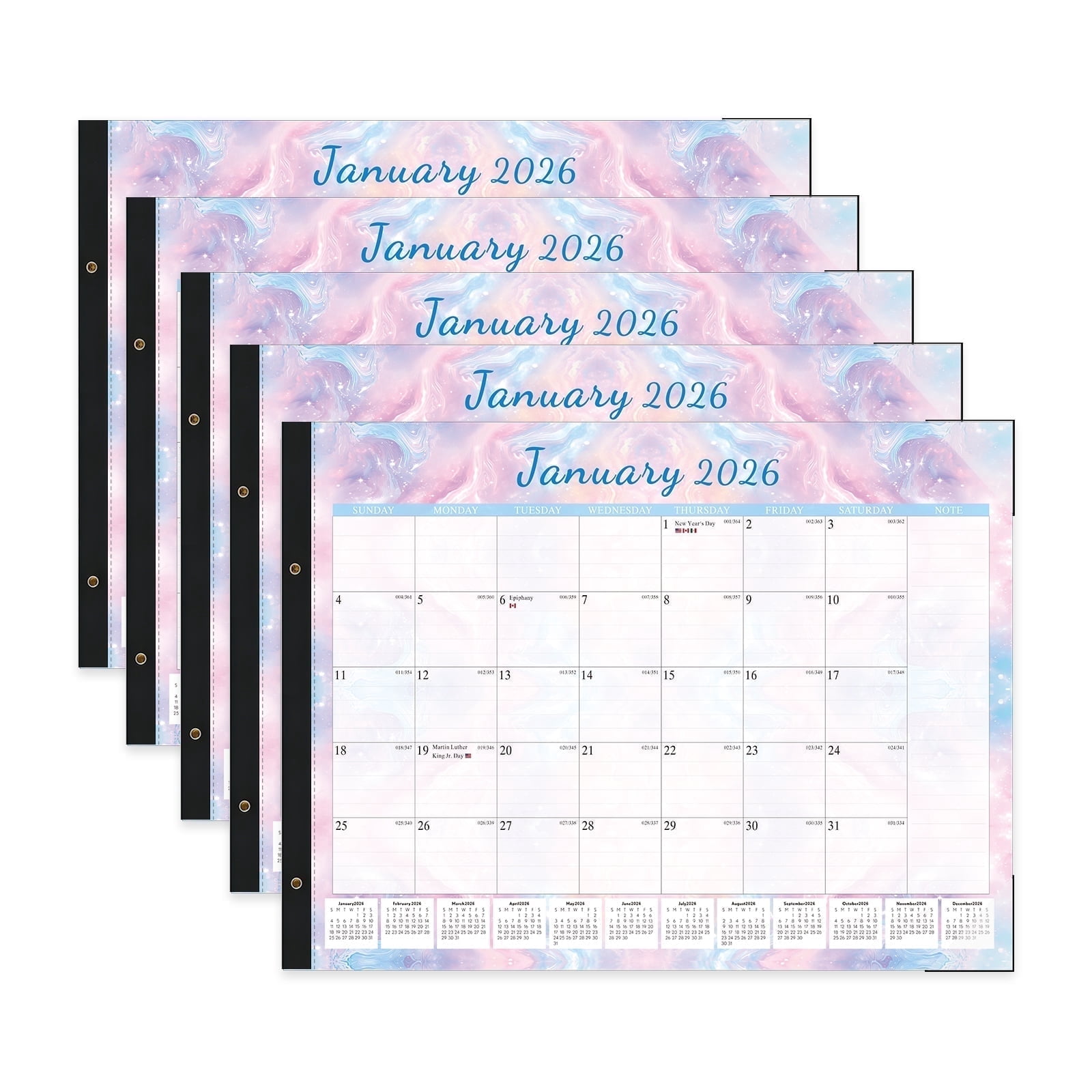 Large Desk Calendar 2026-2027, January 2026 - June 2027, 22" x 17 ...