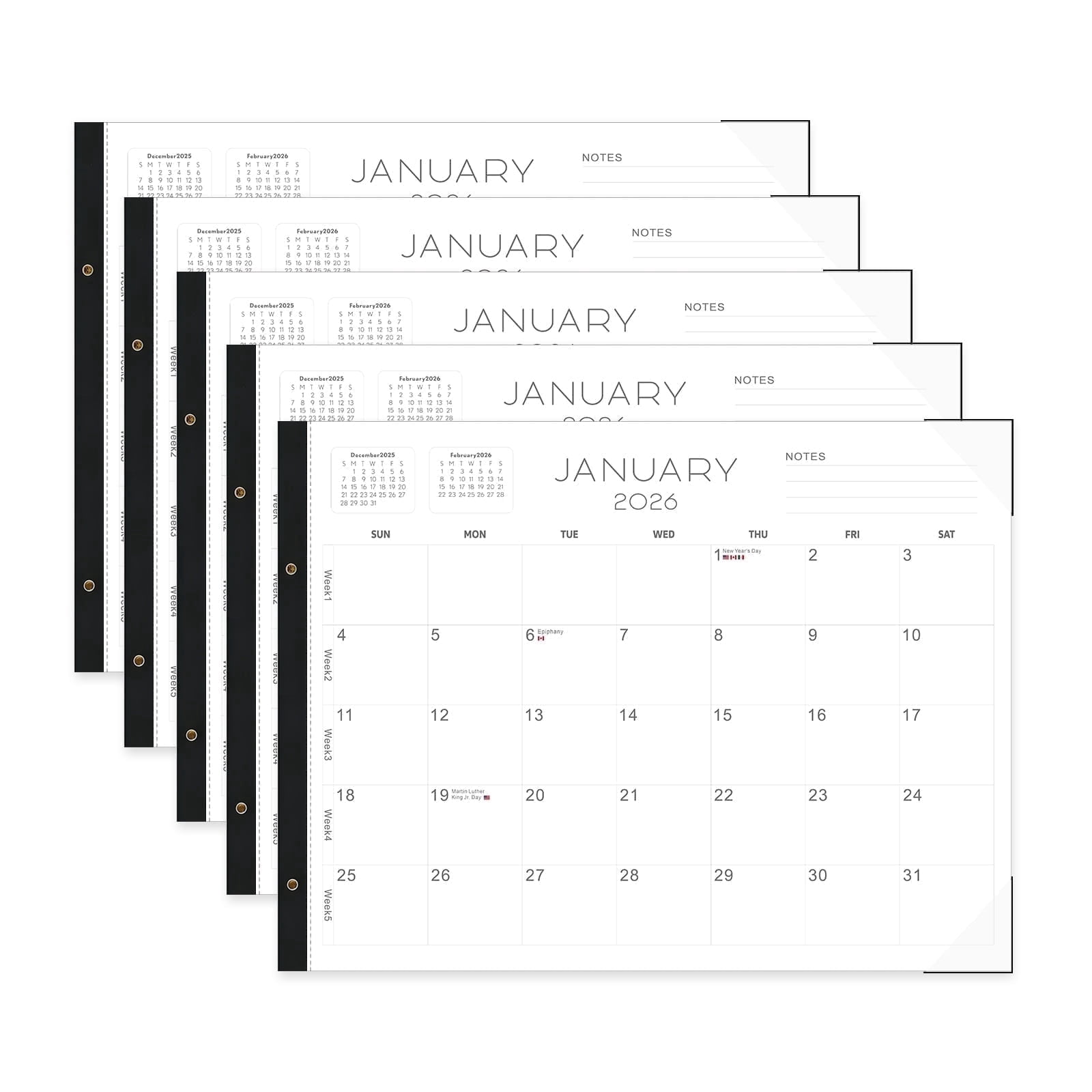 Large Desk Calendar 2026-2027, January 2026 - June 2027, 22" x 17 ...