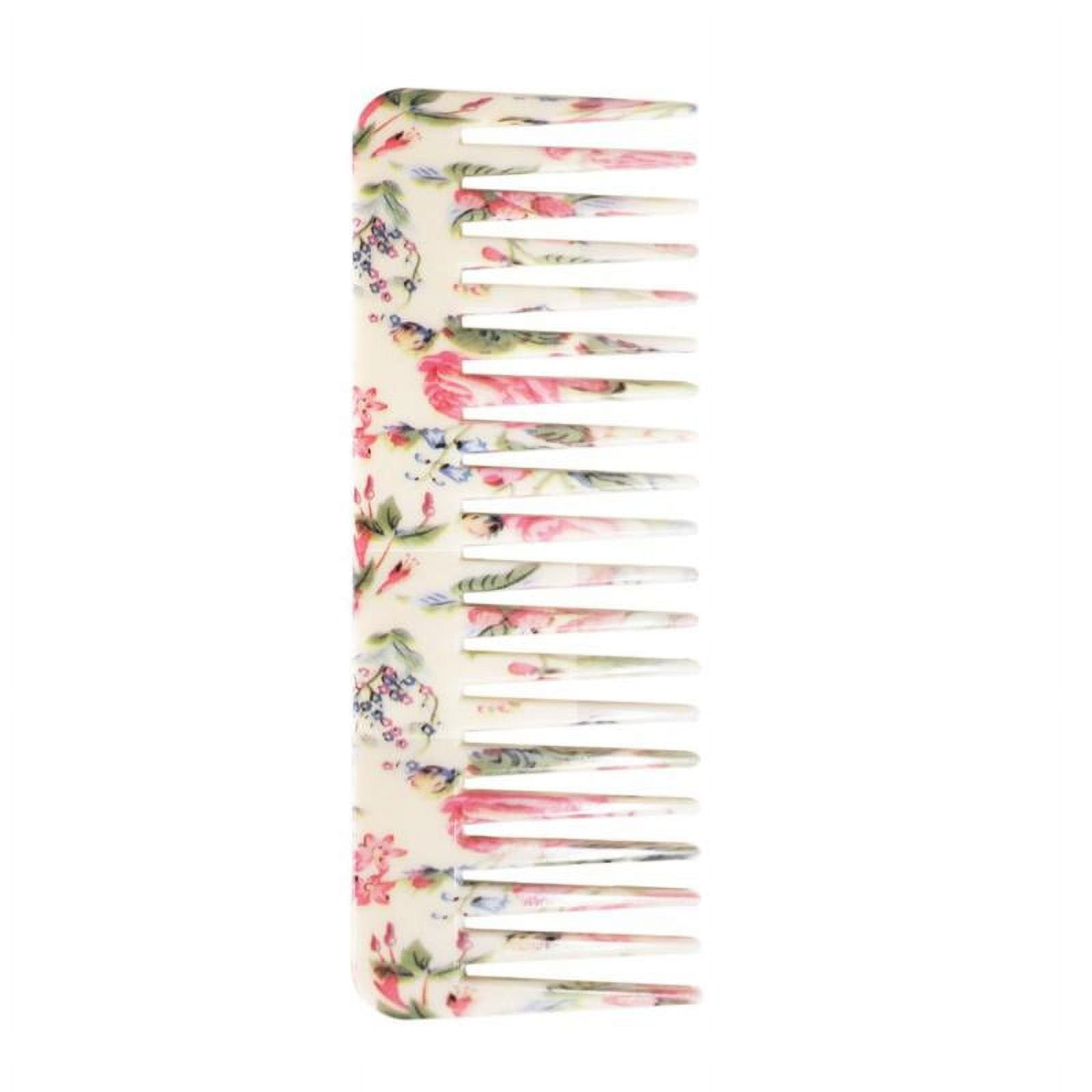 Large Detangling Scalp Massage Hair Comb Shower Comb W/ Flower Prints ...