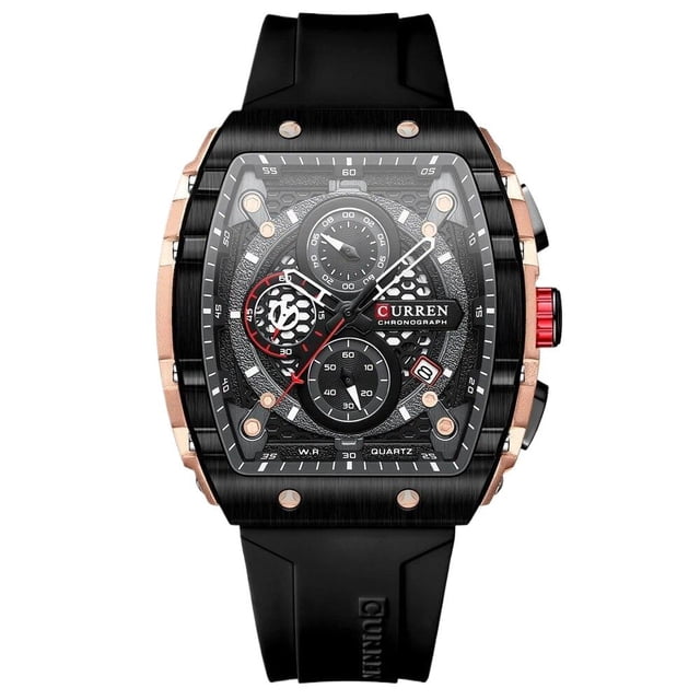 Large Dial Quartz Sports Watch, Rectangular Dial Water-resistant ...